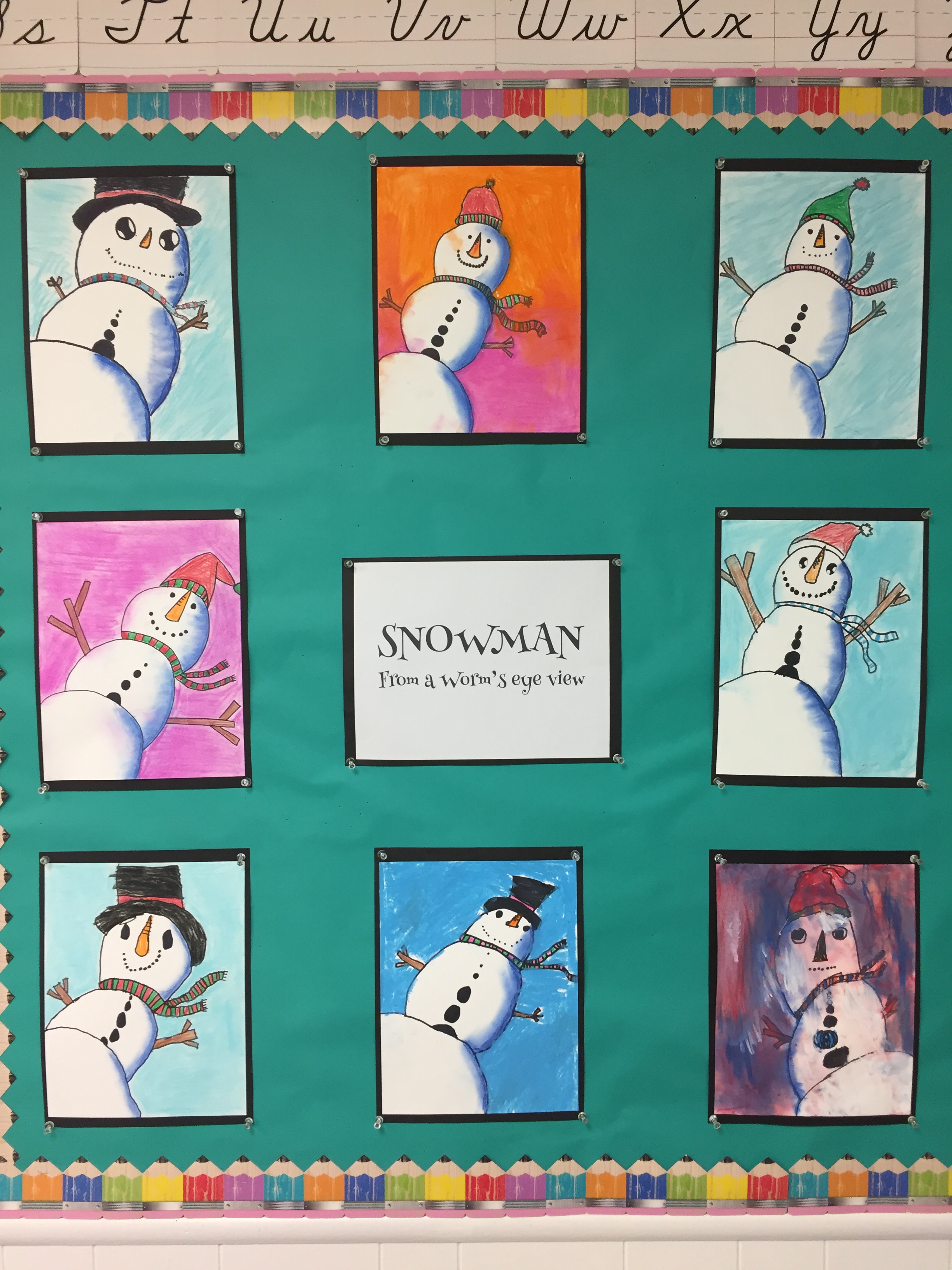 Worm’s Eye View Snowman – FRIDAY BLOG