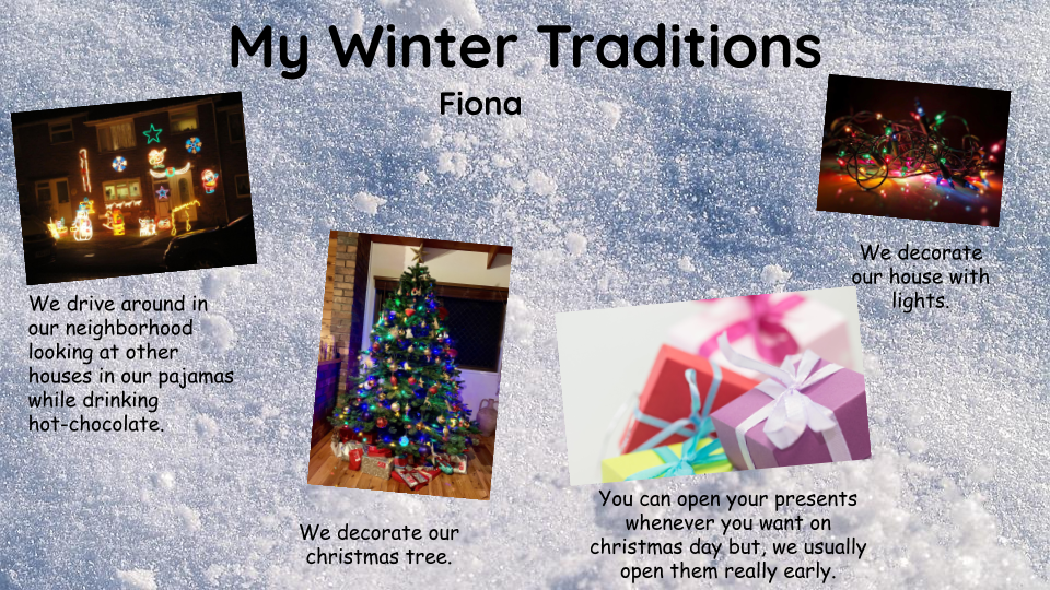 Winter Traditions – FRIDAY BLOG