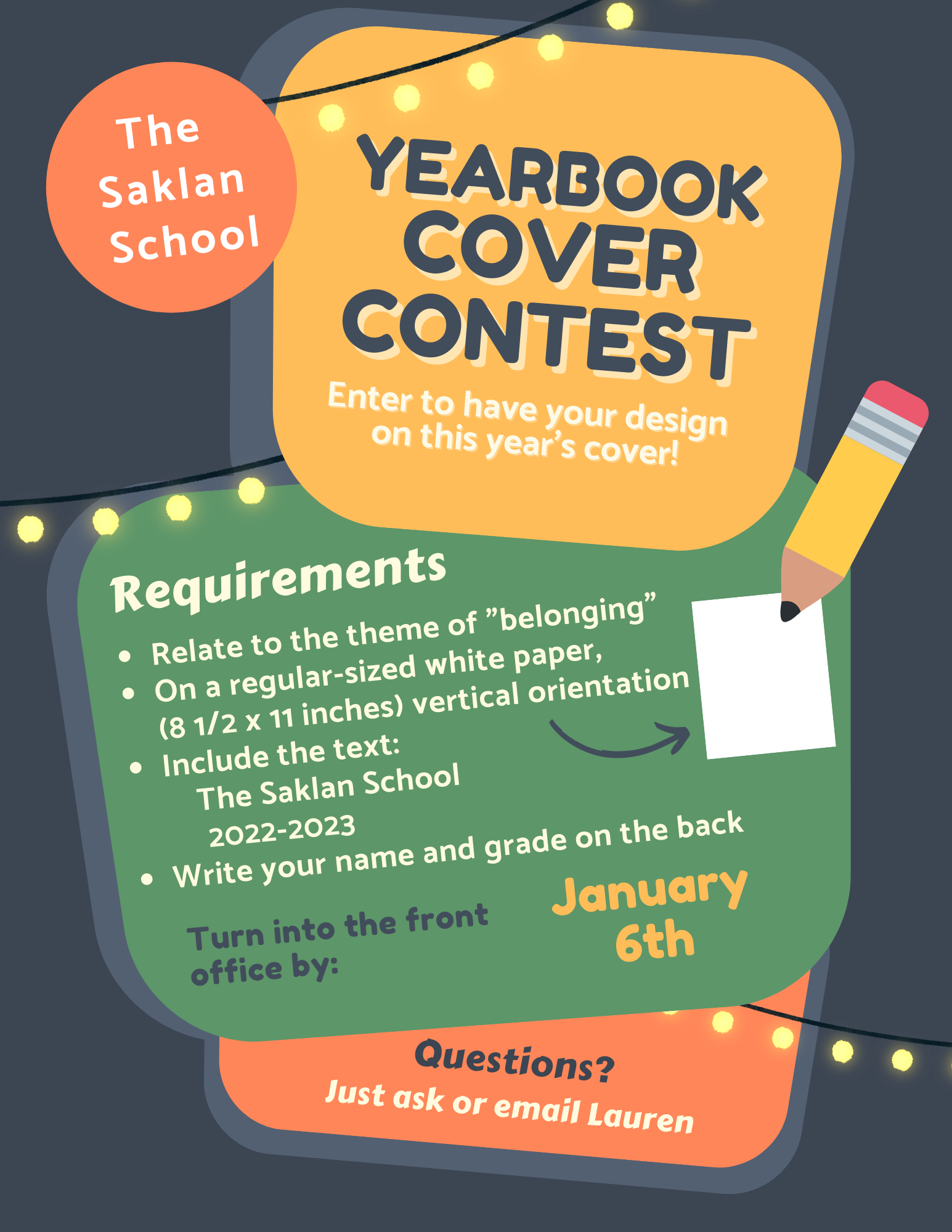 Design Saklan’s Yearbook Cover – FRIDAY BLOG