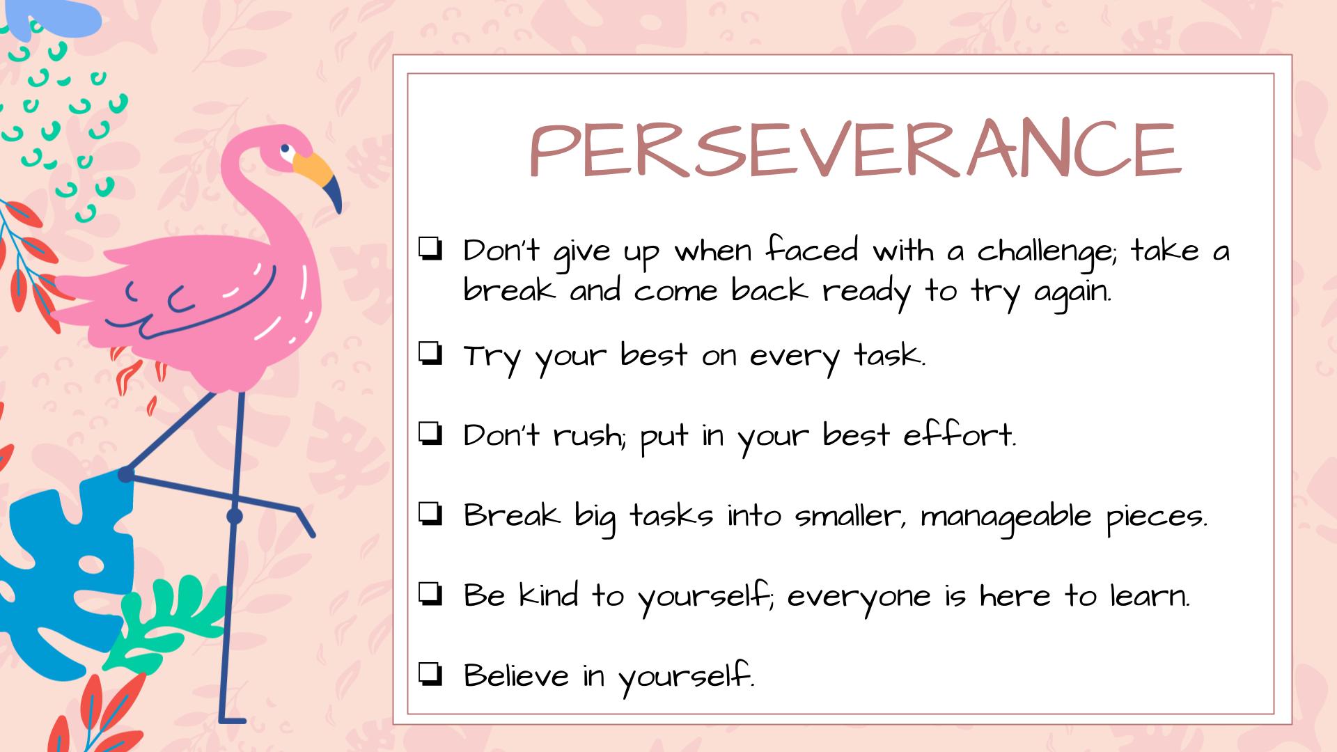 February SEL Focus: Perseverance – FRIDAY BLOG